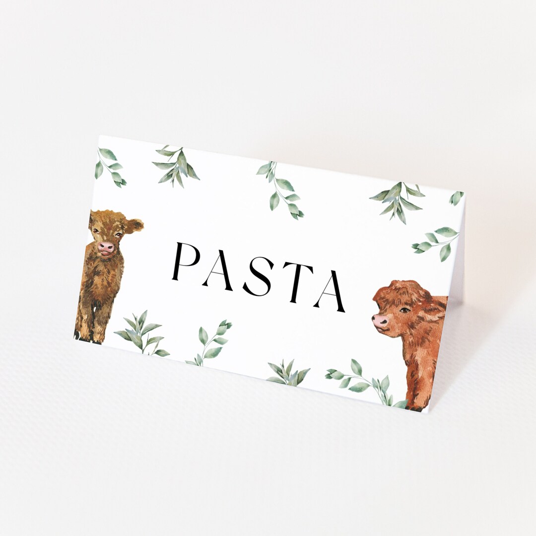 Highland Cow Birthday Food Labels-highland Cow Birthday Party Decor ...