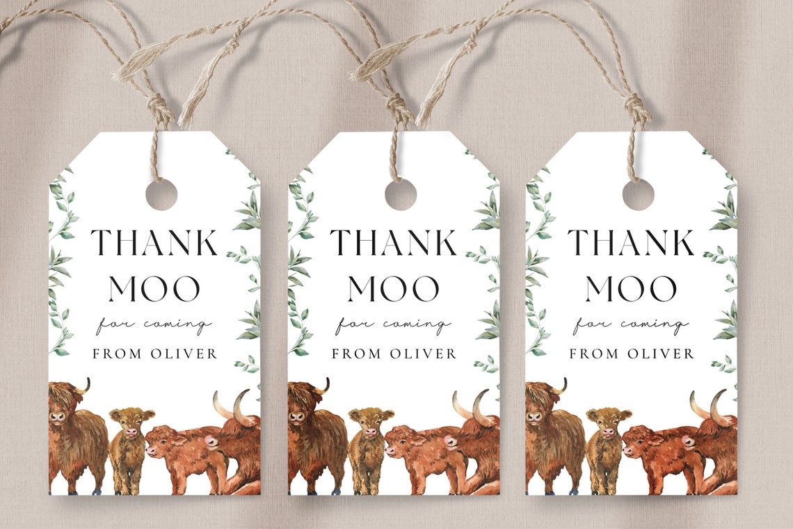 Highland Cow Water Bottle Labels - Highland Cow Birthday, Highland Cow ...