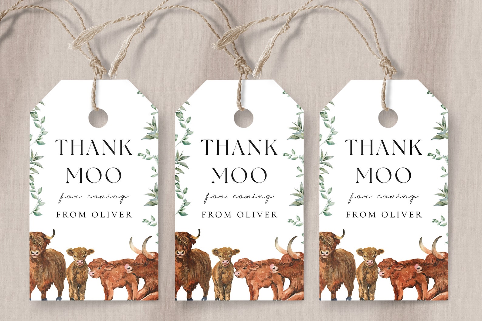 Highland Cow Water Bottle Labels - Highland Cow Birthday, Highland Cow ...