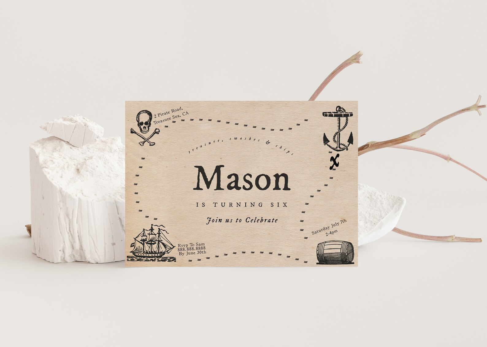 Pirate Poster - Pirate Party Decor, Pirate Birthday Sign, Pirate ...