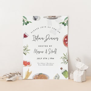 Italian Theme Rehearsal Dinner Invite - Italian Invite, Pasta ...