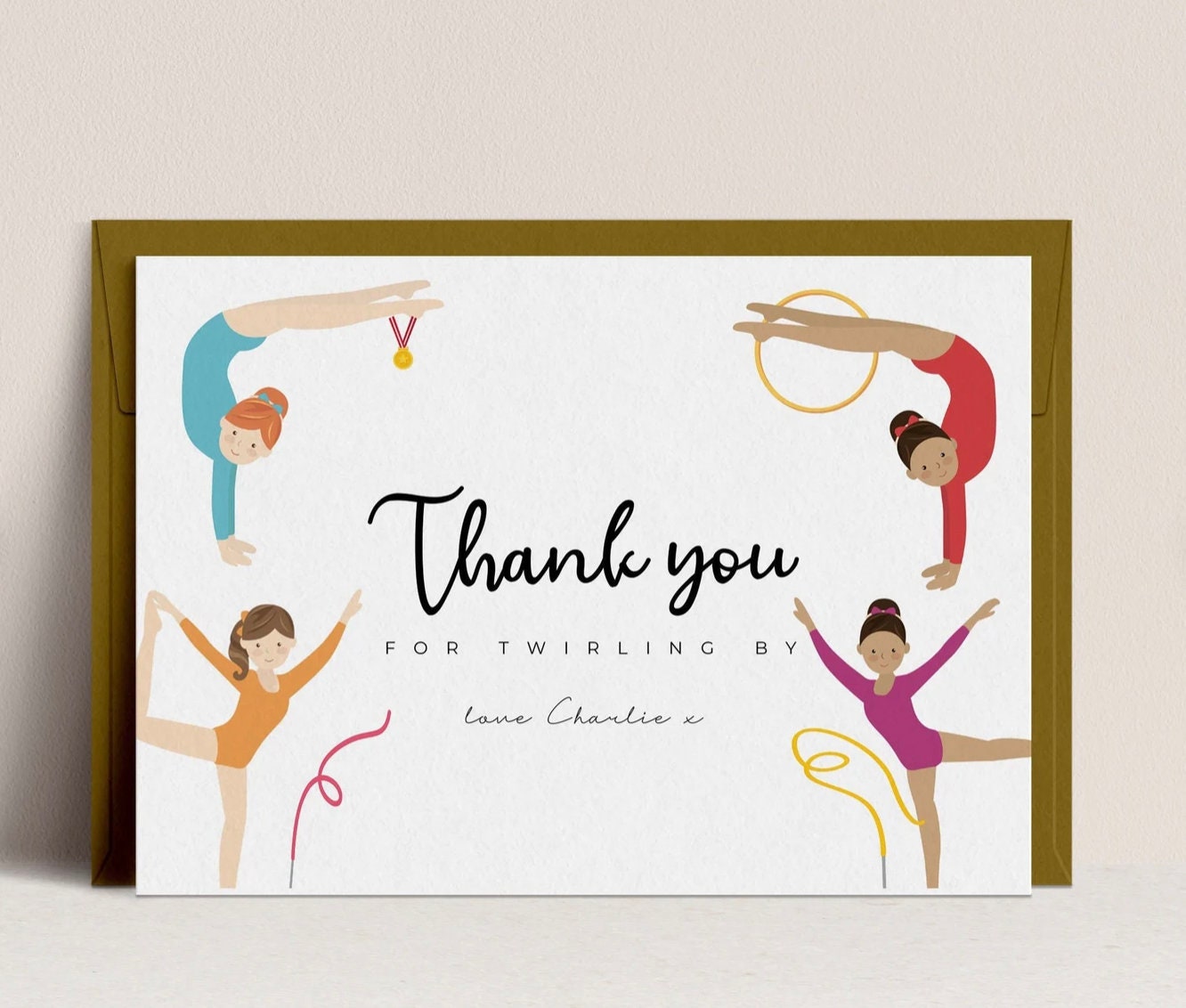 Gymnastics Favor Tag-editable Gymnastics Gift Tag, Gymnastics Party ...
