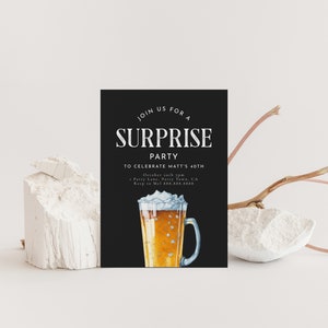 Beer Surprise Birthday Party Invitation -adult Birthday Invite, 30th ...
