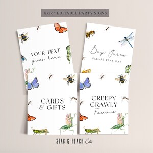 Bug Birthday Decorations Bundle - Bug Birthday Party Invite, Nature ...