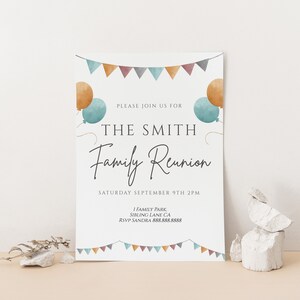 Family Reunion Invitation - Family Party Invitation, Reunion Invitation ...