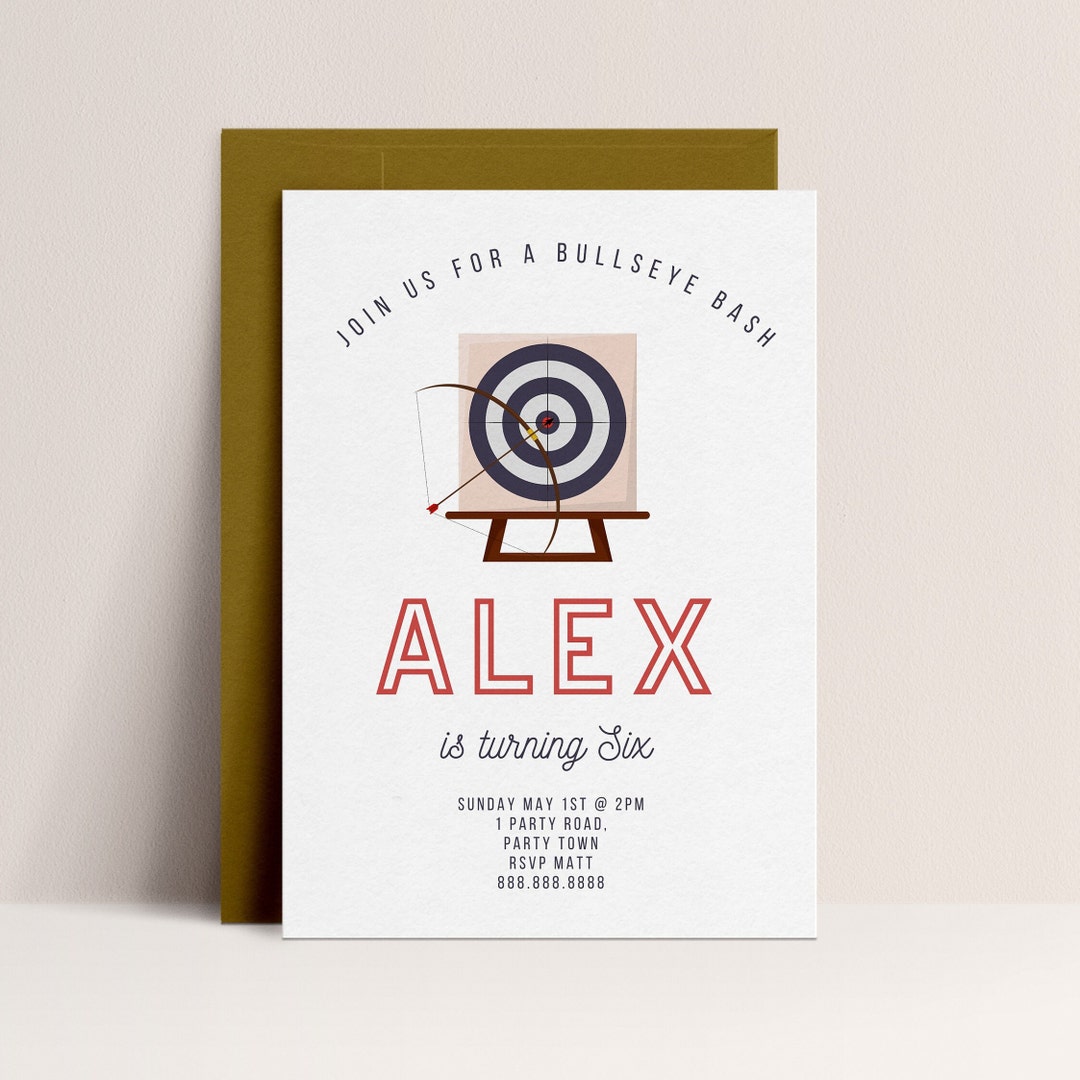 Archery Invitation-archery Birthday Invitation, Archery Party Decor ...