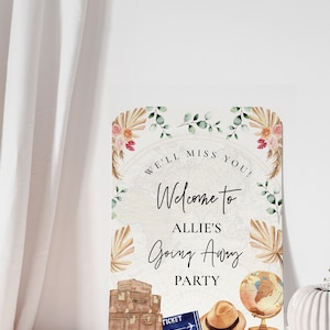 Farewell Party Sign-going Away Party Decorations, Travel Theme Welcome ...