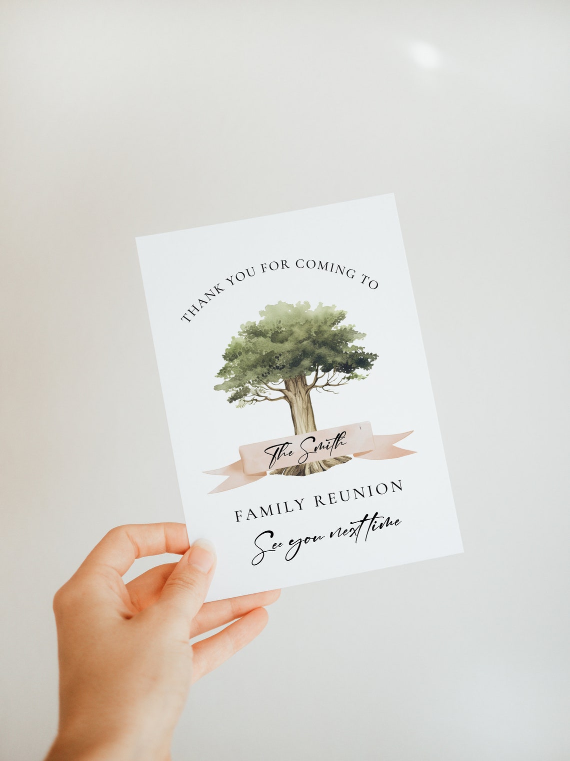 Family Reunion Thank You Card -family Gathering Decor, Family Get ...