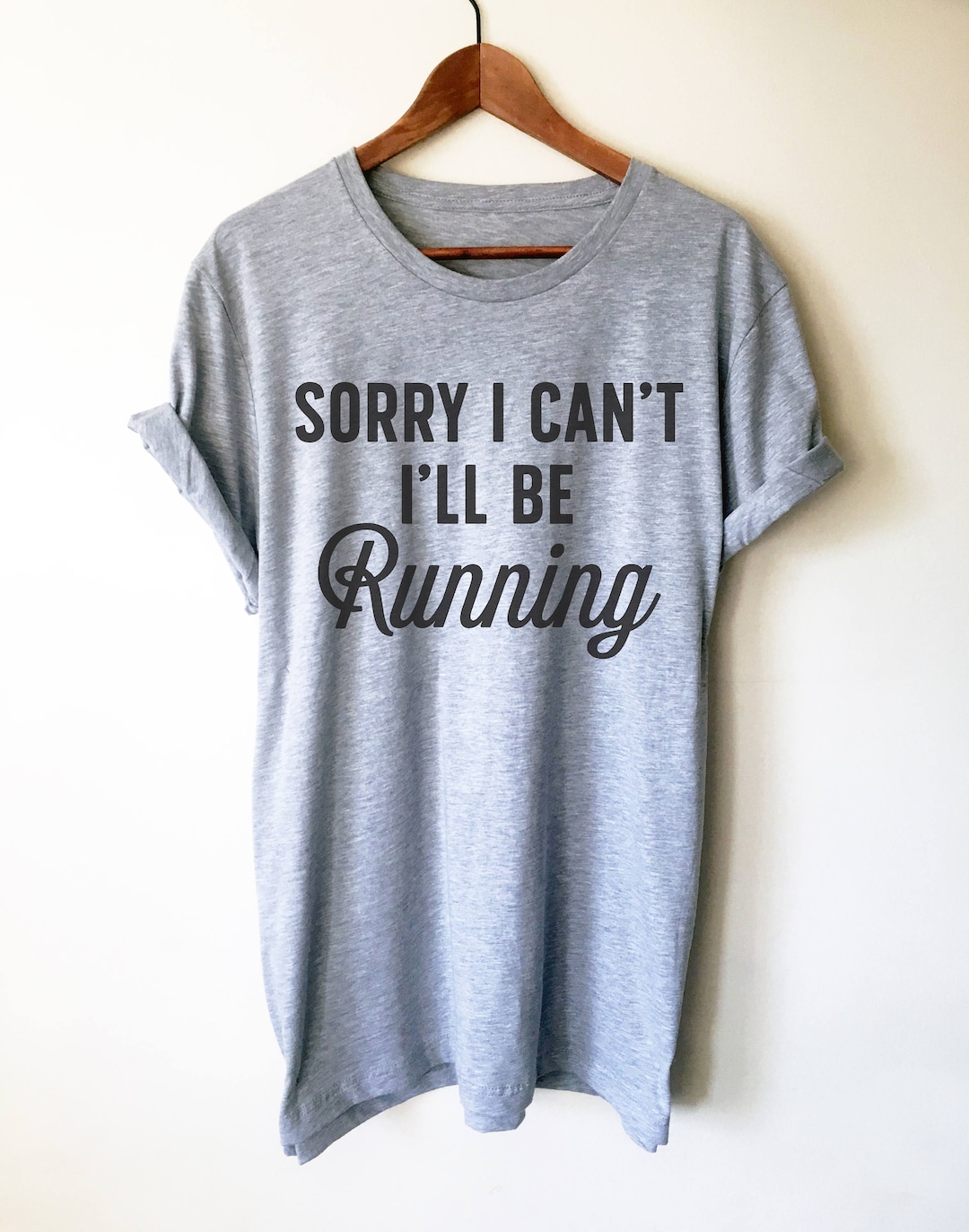 Sorry I'll Be Running Unisex Shirt Running Shirt, Marathon Shirt, Funny ...