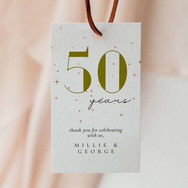 50th Anniversary Tag - Etsy