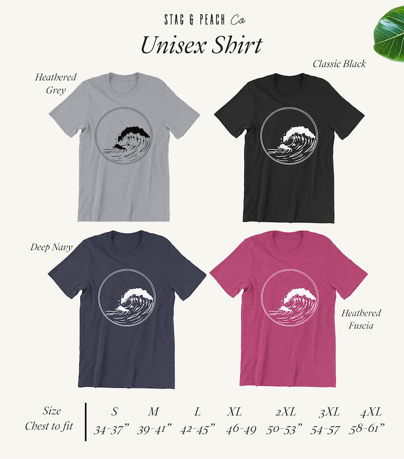 Wave Shirt - Ocean Waves Shirt, Beach Waves Shirt, Surfer Shirt, Beach ...