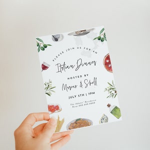 Italian Theme Rehearsal Dinner Invite - Italian Invite, Pasta ...