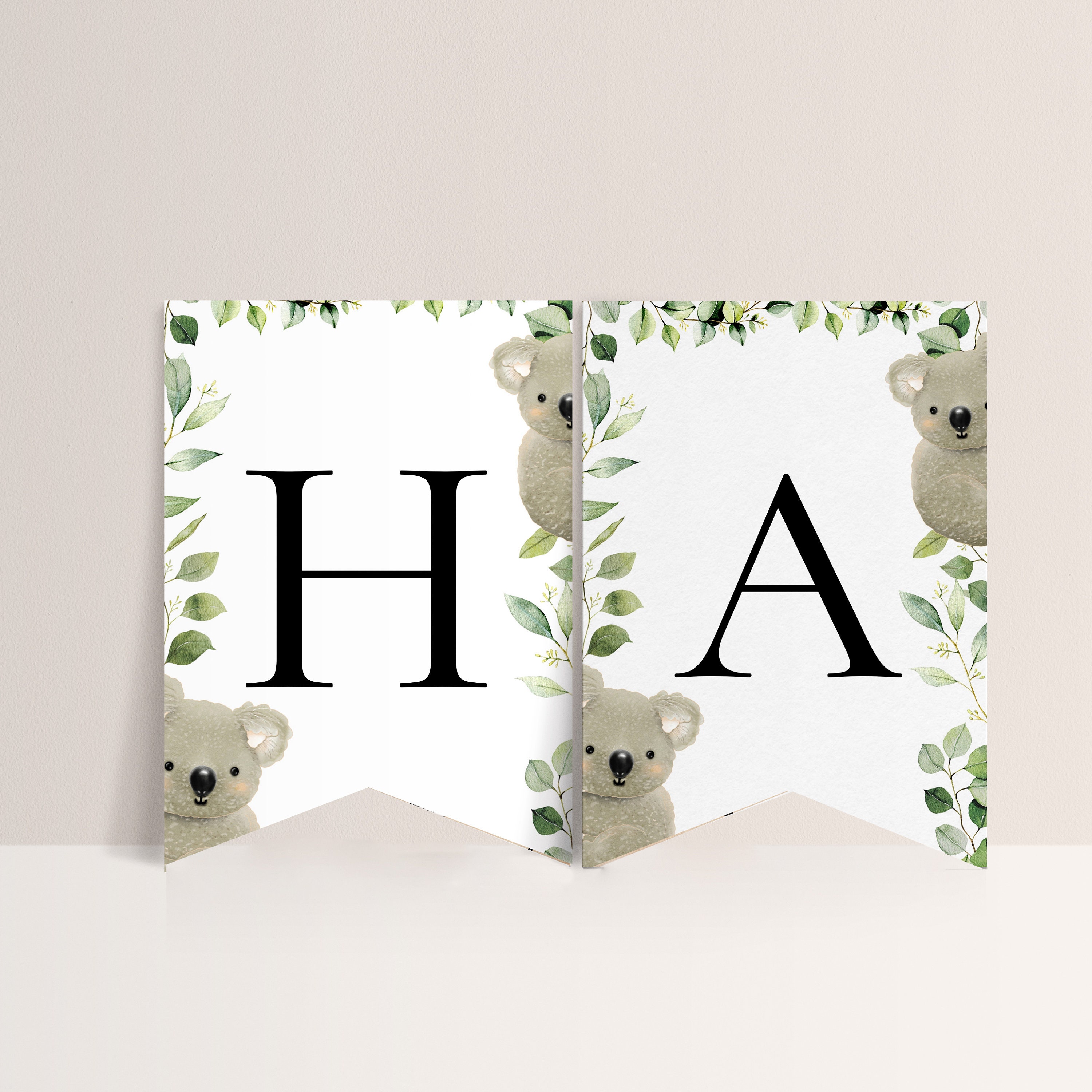 Koala Party Favor Tag-koala Party Decorations, Koala Birthday Party ...