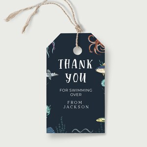 Under the Sea Birthday Party Favor Tags-ocean Birthday Party Decor ...