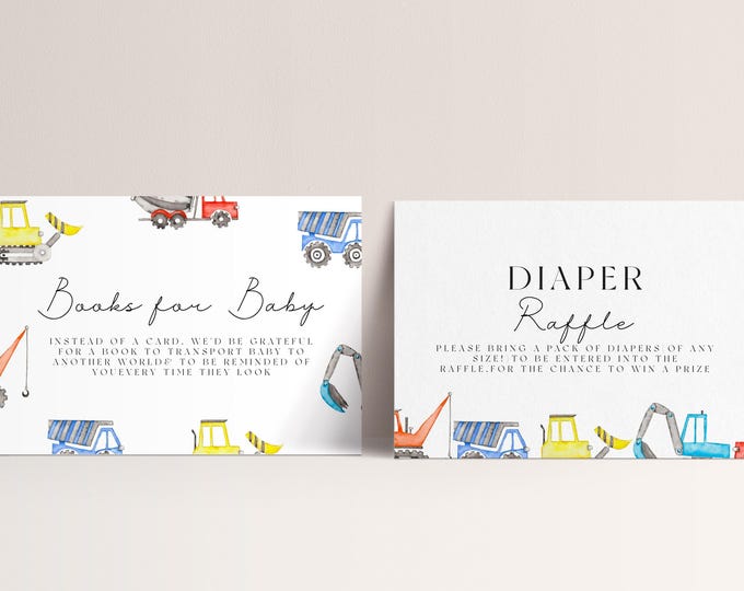 Construction Theme Place Cards - Set of 8 - Construction Site Birthday ...