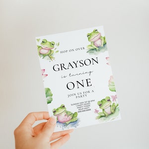 Frog Birthday Invitation - Frog Birthday Party Invitation, Amphibian ...