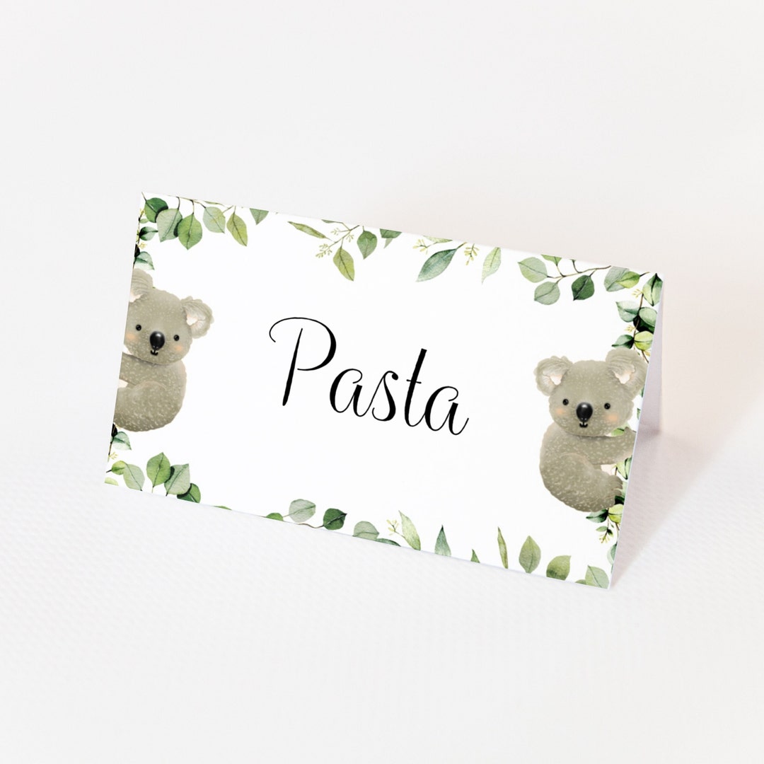 Koala Party Food Tents - Koala Party Decorations, Koala Birthday Party ...