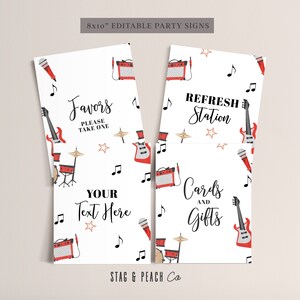 Music Welcome Sign -editable Music Birthday Banner, Rock Sign, Music ...