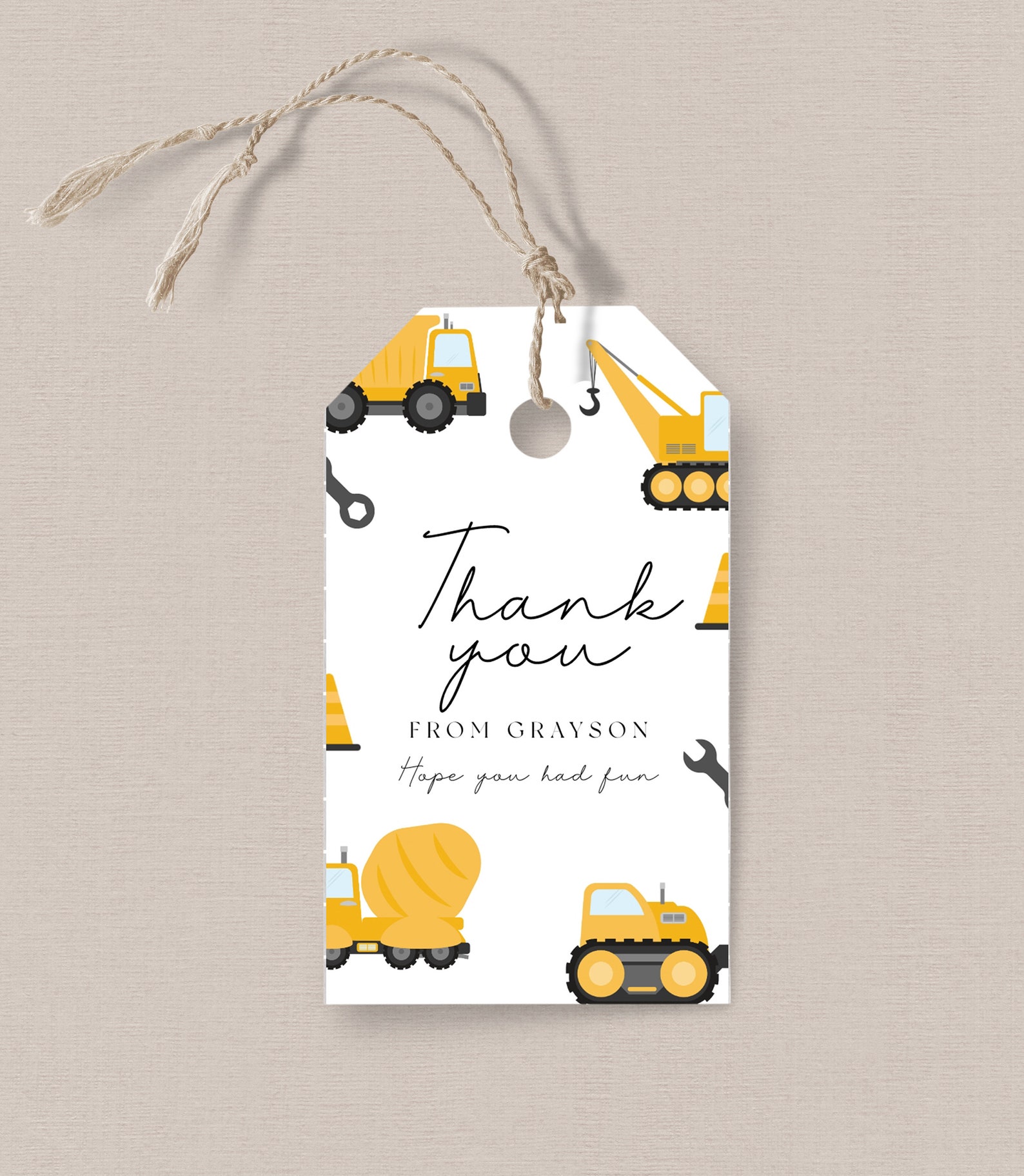 Editable Construction Birthday Party Food Tent Labels - Etsy