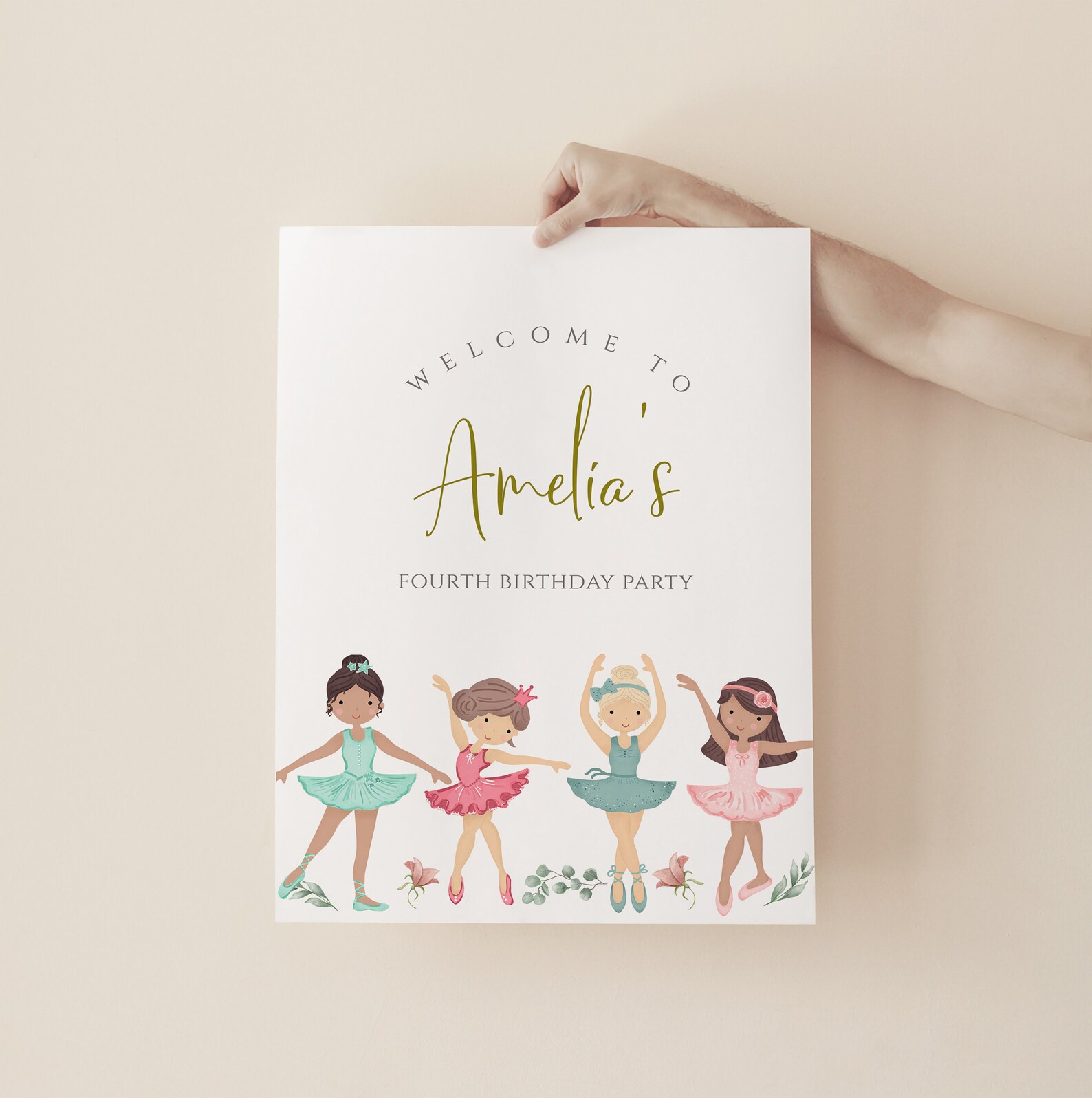 Ballerina Welcome Sign - Editable Ballet Party Decor, Ballerina ...