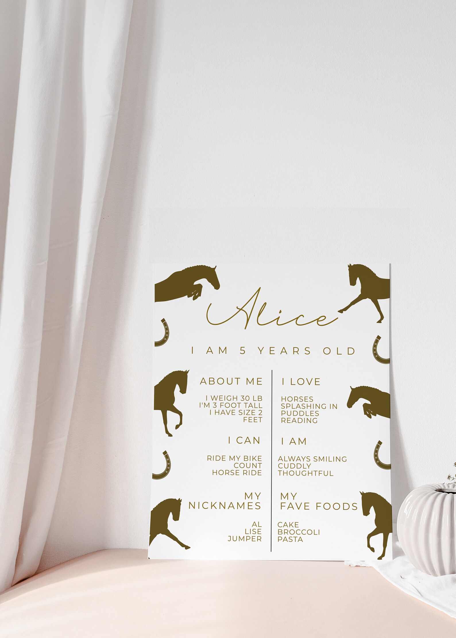 Horse Birthday Party Milestone Board - Horse Party Milestone Marker ...
