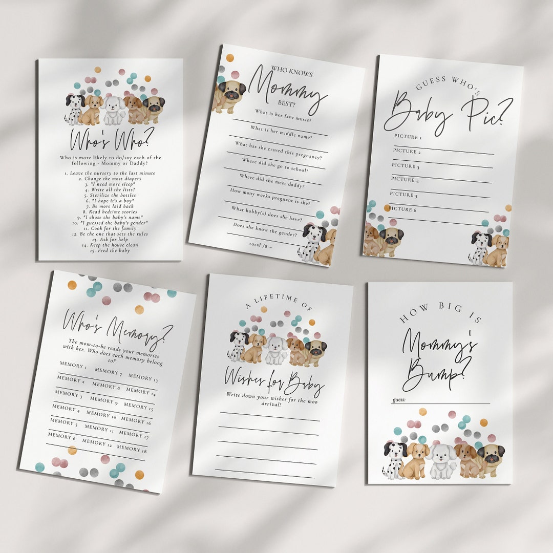 Puppy Baby Shower Games - Puppy Baby Shower Theme, Dog Theme Baby ...