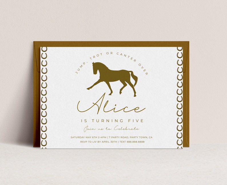 Horse Birthday Party Invitation-horse Party Invitation Boy Girl, Horse ...