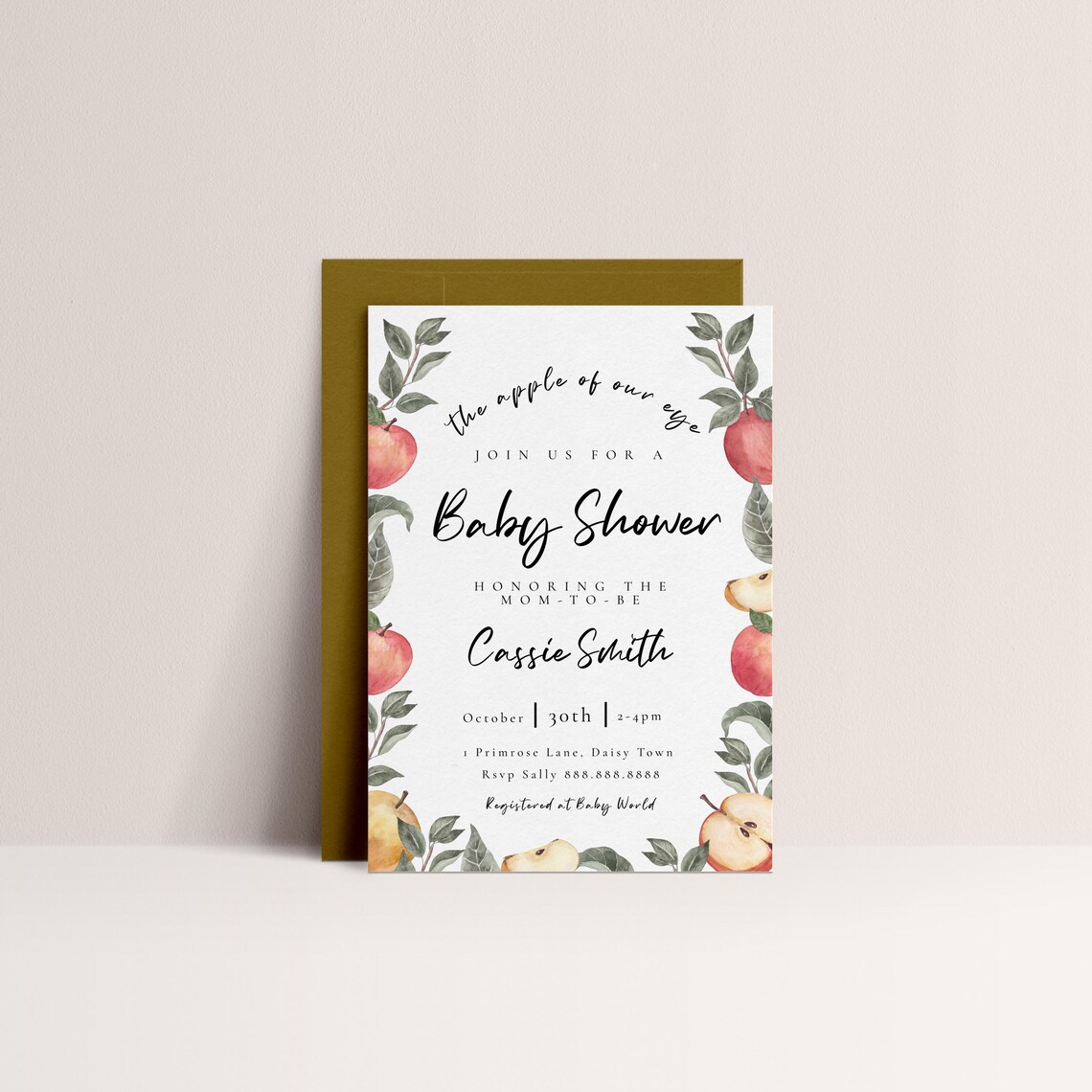 Apple Theme Baby Shower Welcome Sign-fall Baby Shower Signs, Apple ...