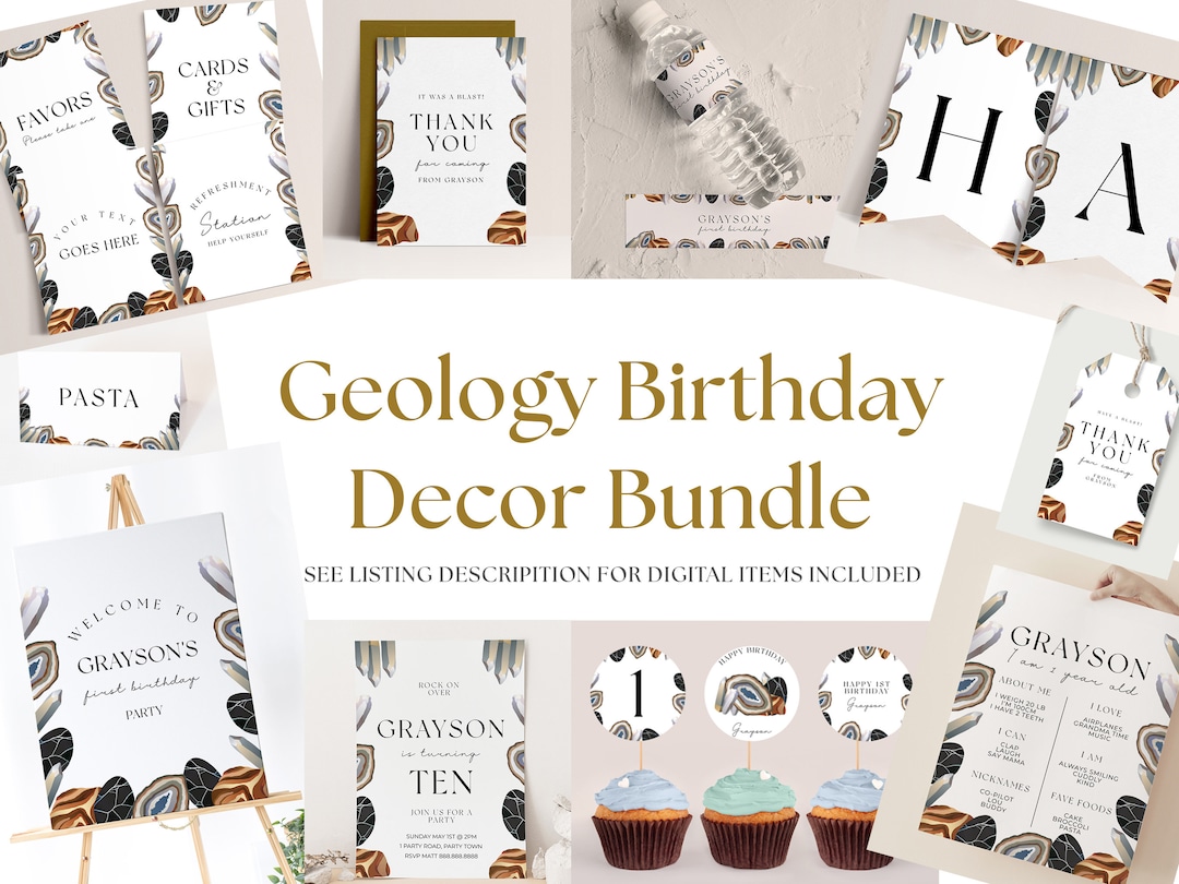 Geology Party Decorations Bundle-geology Party Decorations, Geology ...