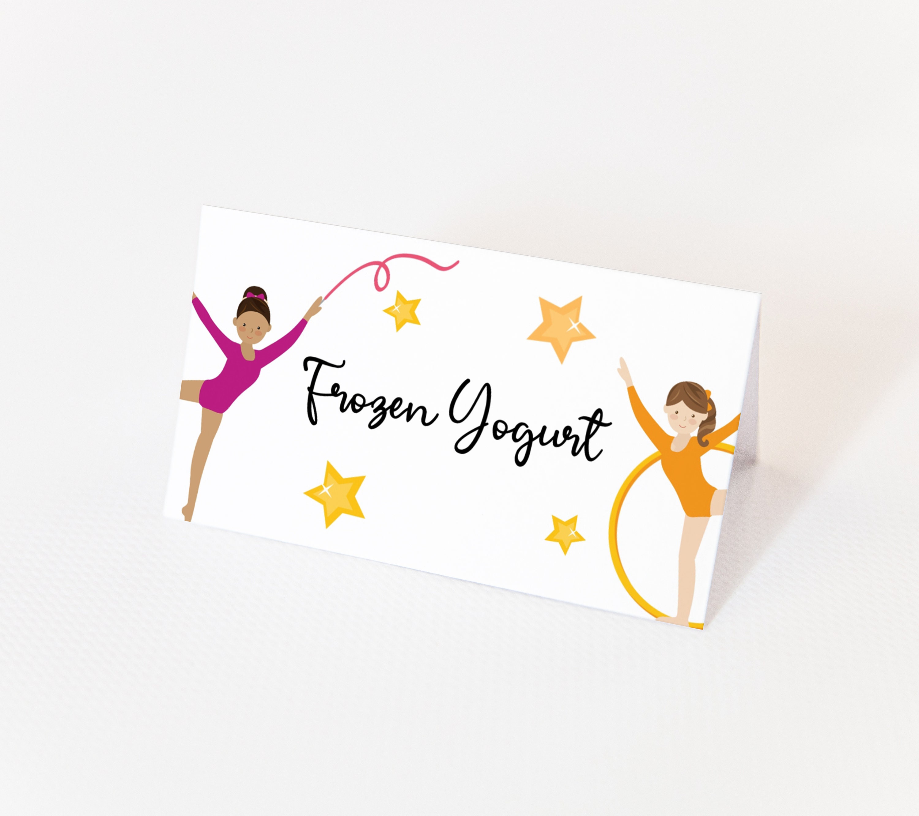 Gymnastics Favor Tag-editable Gymnastics Gift Tag, Gymnastics Party ...