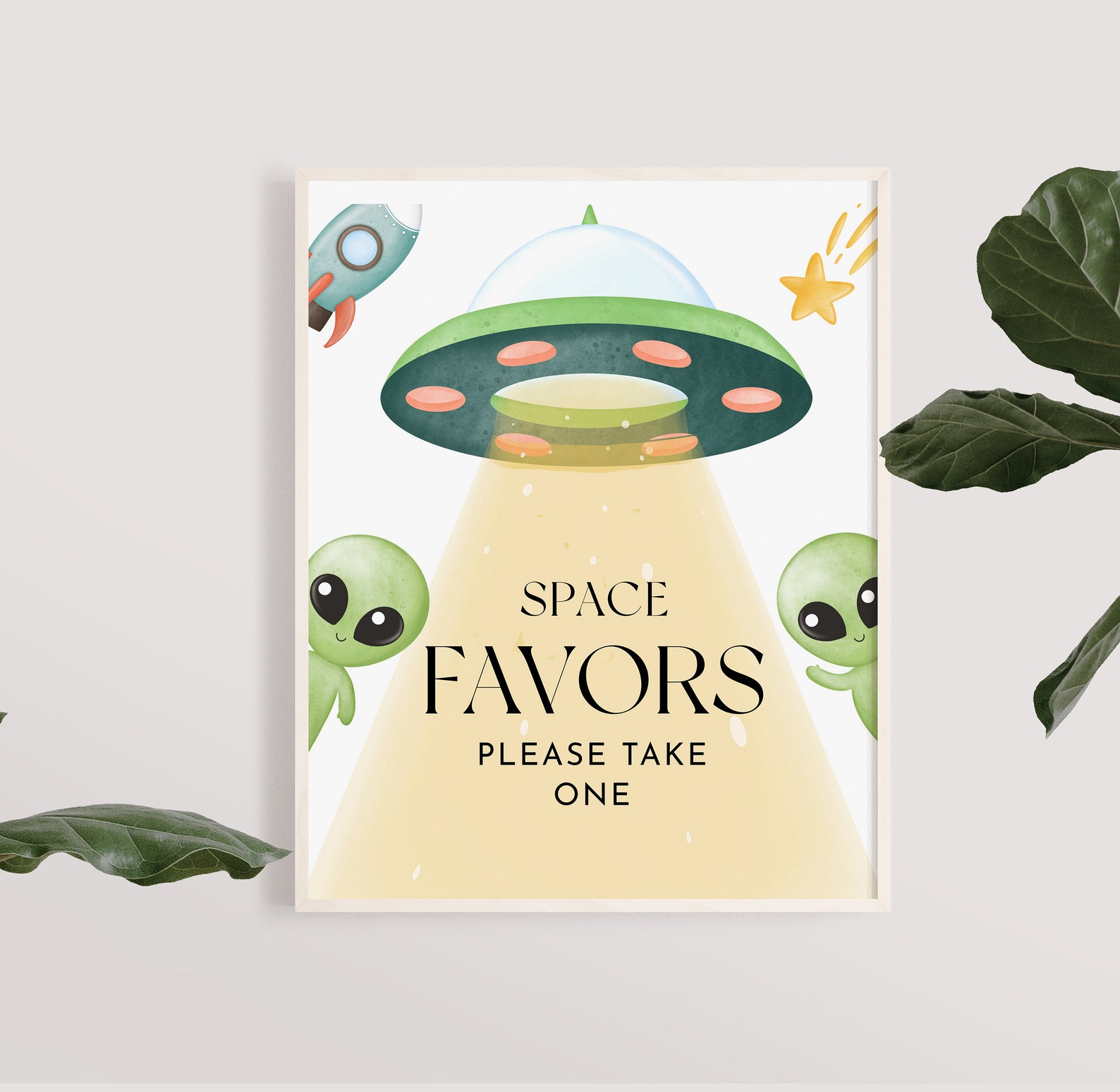 Alien Birthday Signs space Birthday Decorations, UFO Birthday, Space ...