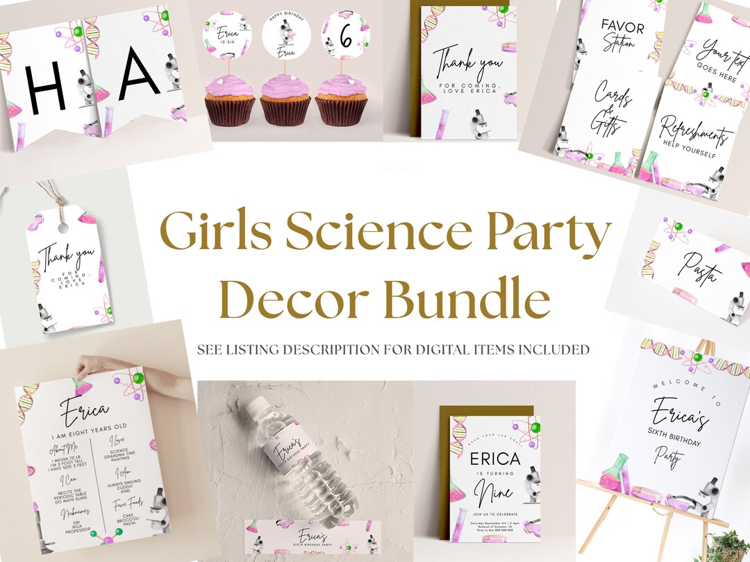 Science Party Decorations Bundle -science Party Decor Girls, Science ...