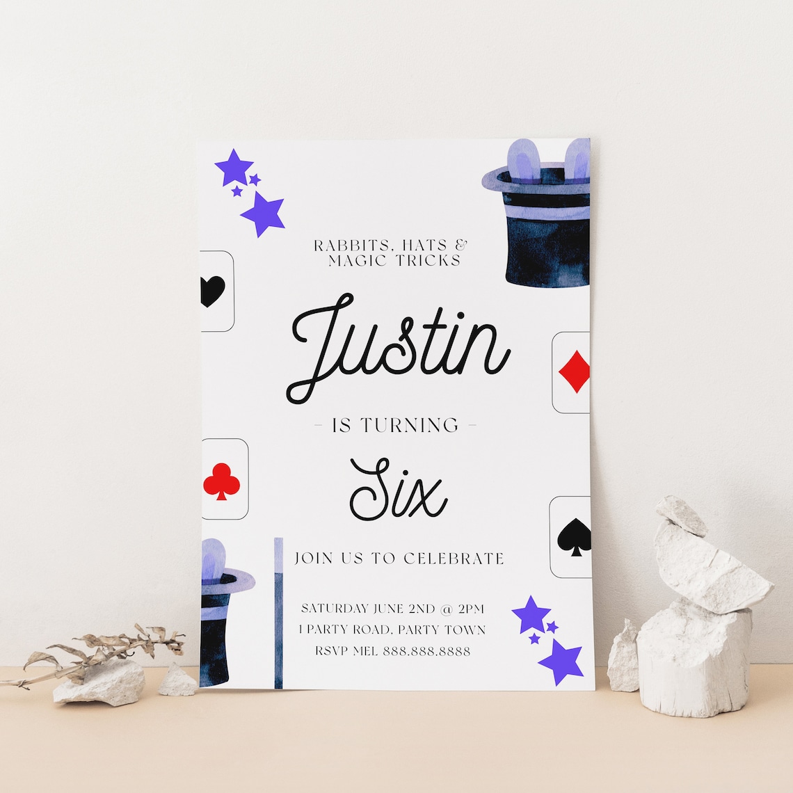 Editable Magic Birthday Party Invitation magic Birthday | Etsy