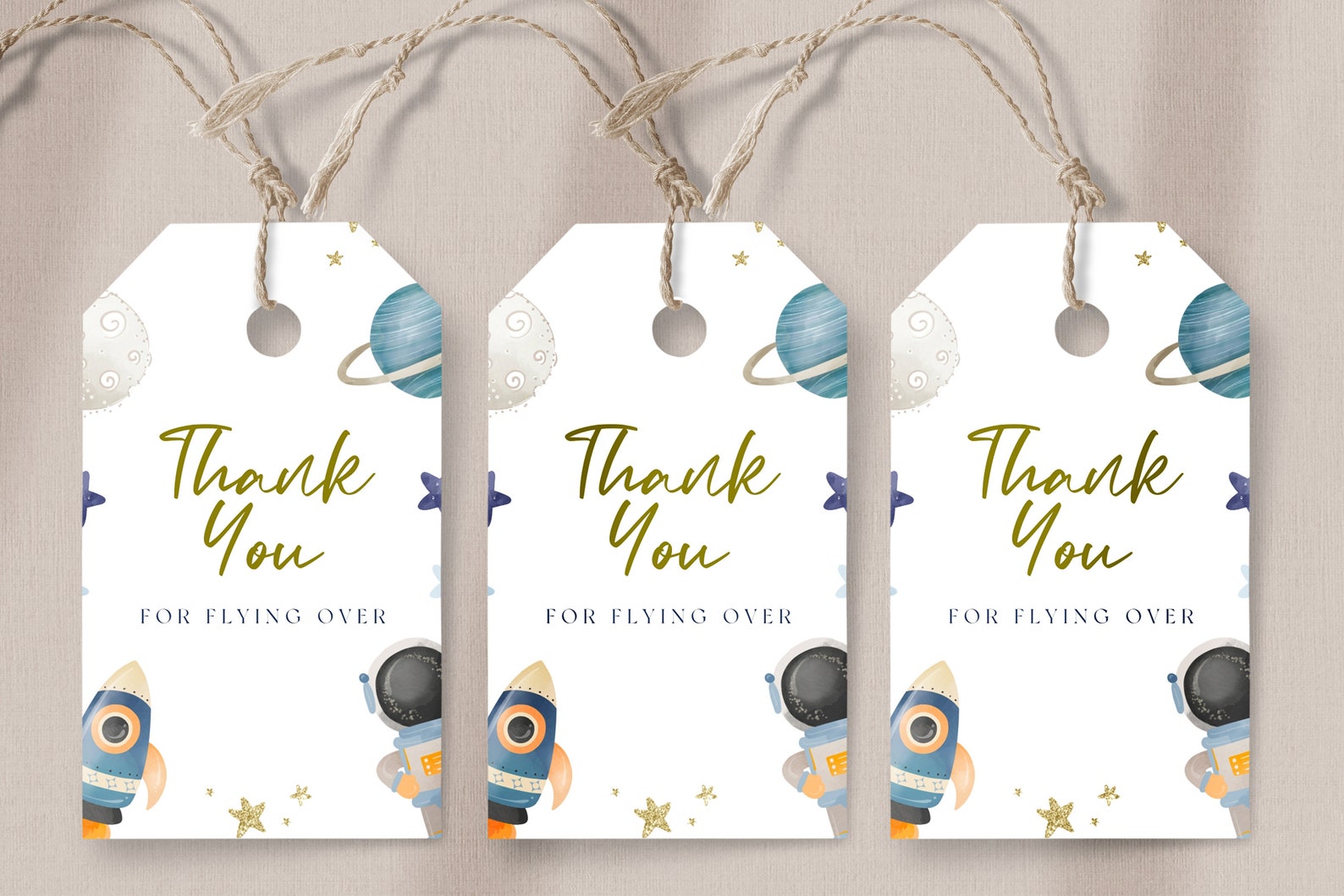 Moon Theme Baby Shower Favor Tags - Boy Baby Shower, Astronaut Baby ...