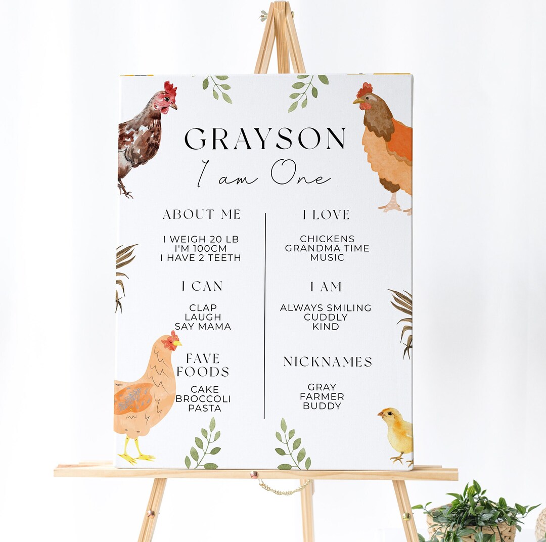 Chicken Birthday Milestone Sign - Chicken Welcome Sign, Chicken Banner ...