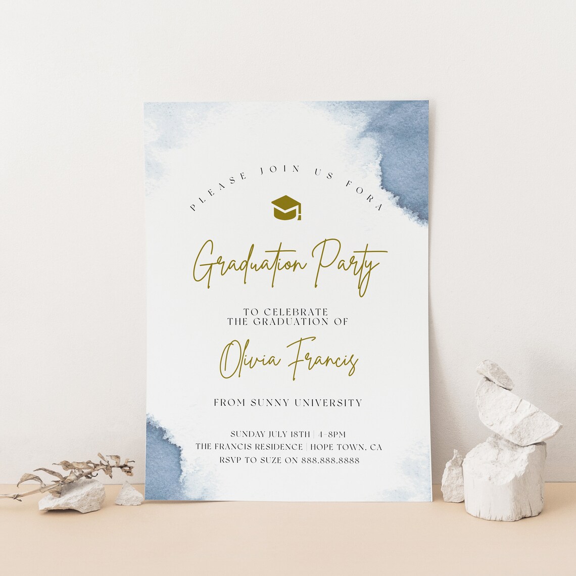 Editable Graduation Party Invitation Graduation Ceremony | Etsy