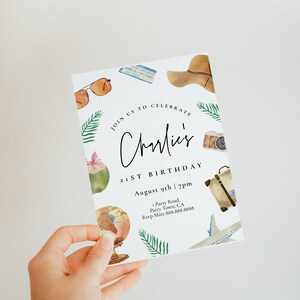 Adventure Birthday Invitation-travel Birthday Party Invitation Template ...