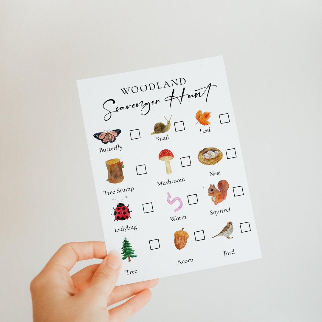 Nature Game for Kids - Nature Game Toddler, Woodland Activity Sheet ...