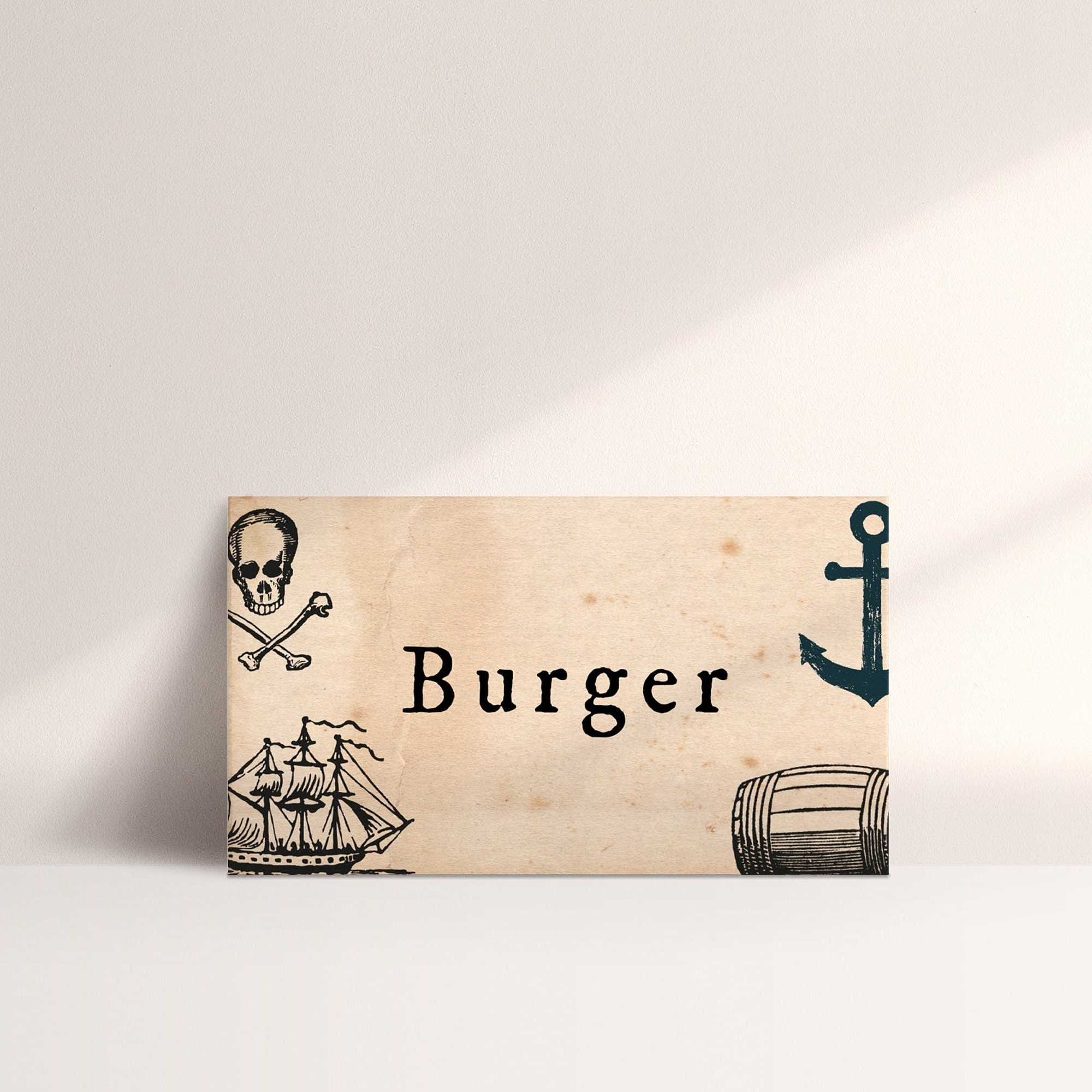 Pirate Food Label Pirate Birthday Food Tent Pirate Birthday - Etsy