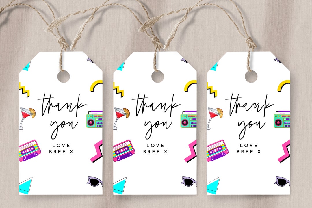 90s Bachelorette Party Favor Tag -90s Bachelorette Party Decor, 90s Hen ...