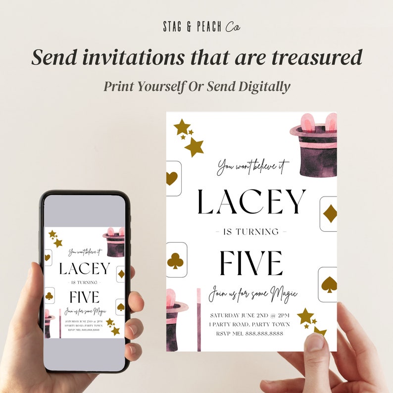 Magic Birthday Invitation Magic Birthday Party Invite | Etsy
