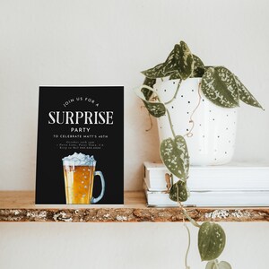 Beer Surprise Birthday Party Invitation -adult Birthday Invite, 30th ...