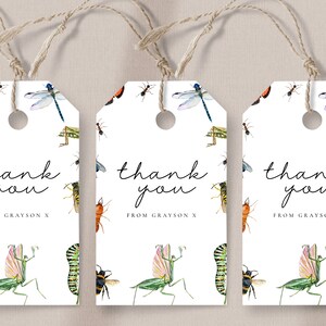 Bug Birthday Thank You Card-bug Birthday Party, Bug Insects Birthday ...