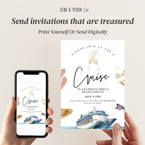 Cruise Invitation - Cruise Birthday Invitation, Cruise Bachelorette ...