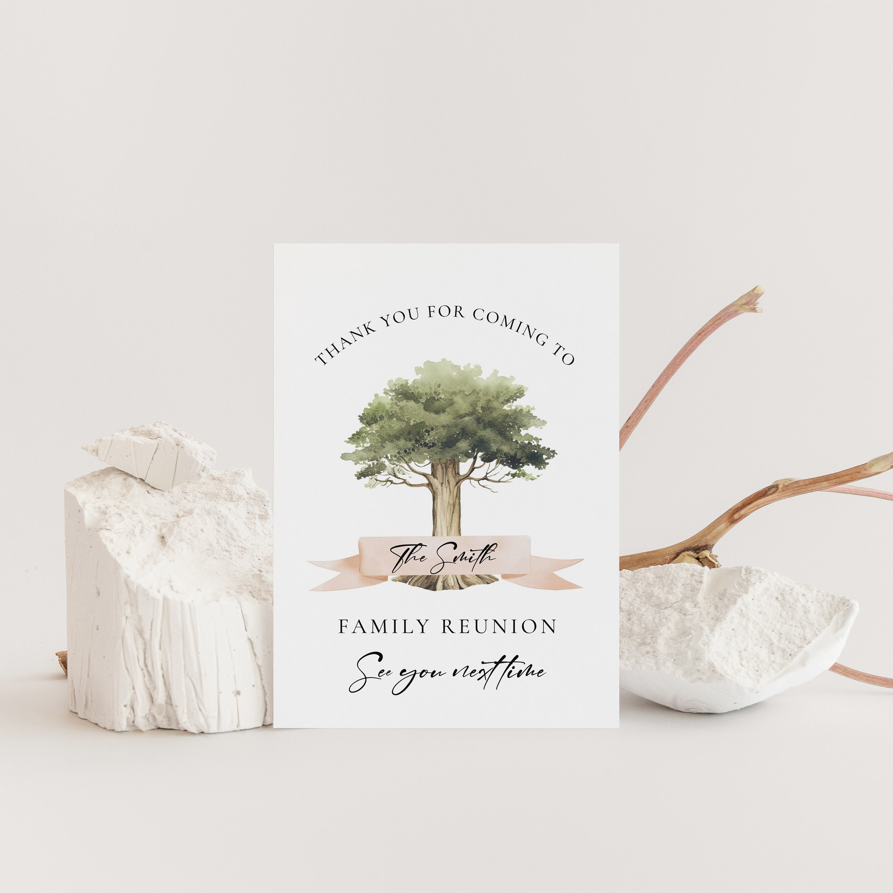 Family Reunion Thank You Card -family Gathering Decor, Family Get ...