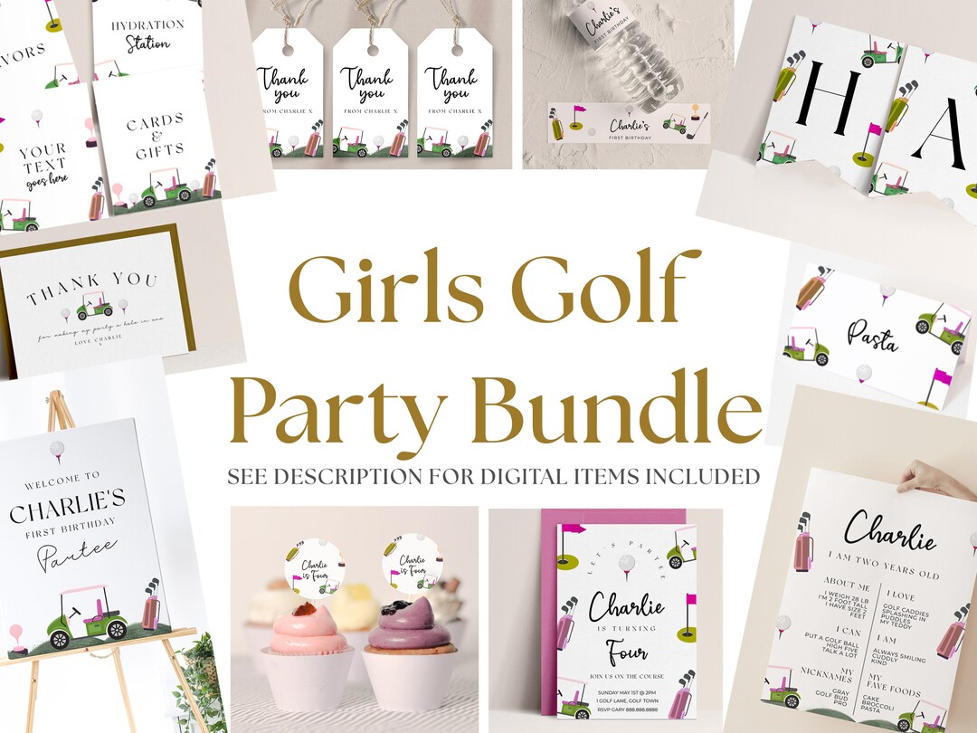 Golf Party Decorations Bundle - Golf Birthday Party Girls, Golf Party ...