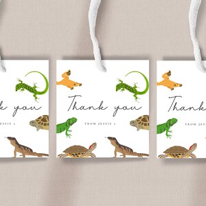 Reptile Party Supplies - Reptile Thank You Card, Reptile Birthday Party ...