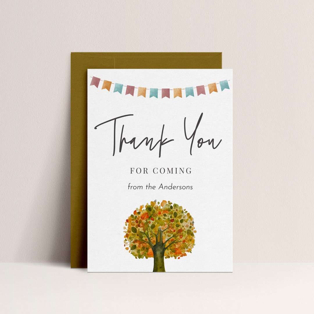 Family Gathering Thank You Card-family Reunion Decor, Family Get ...