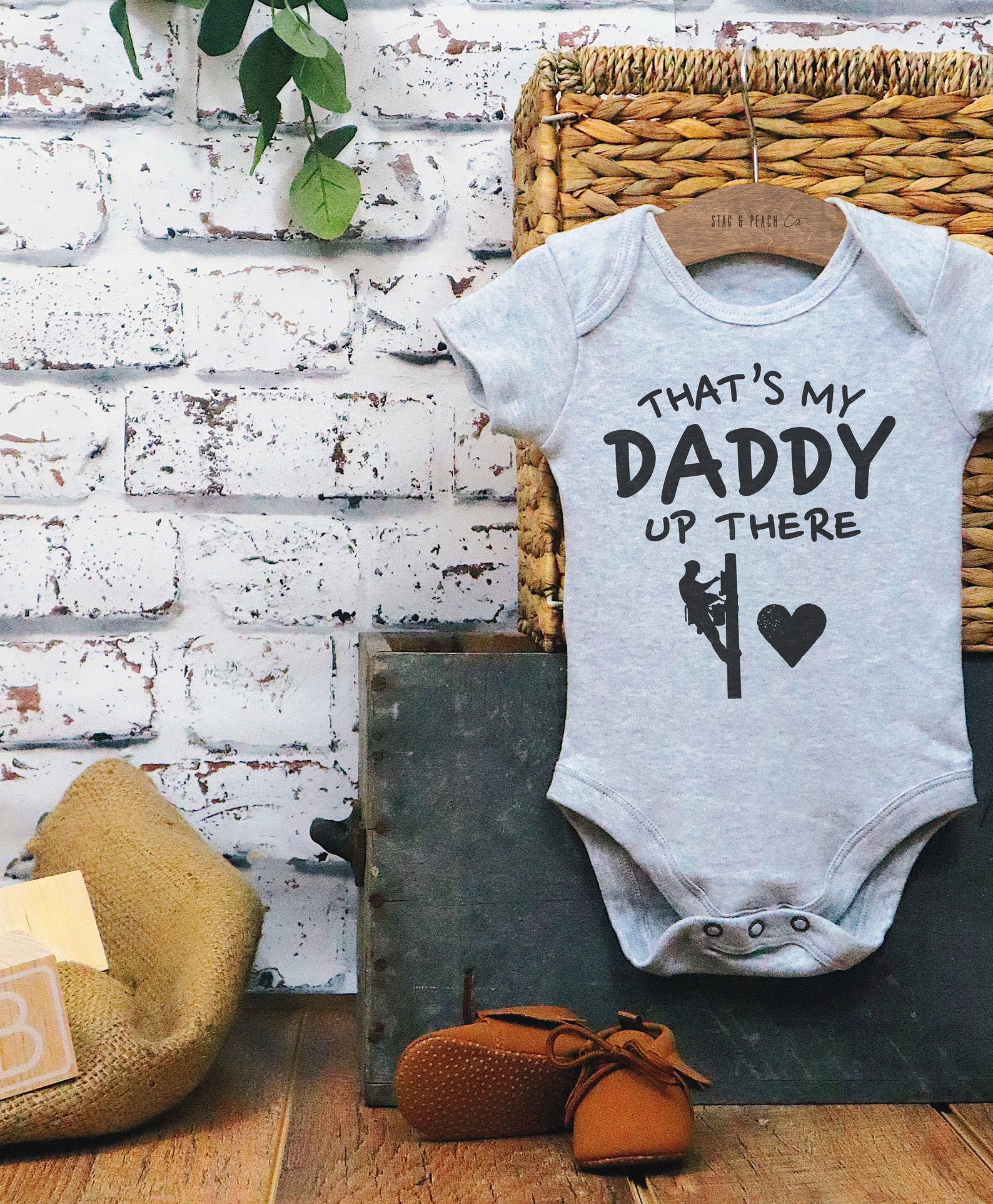 Lineman Baby One Piece - Lineman Baby Shower, Lineman Baby Reveal ...