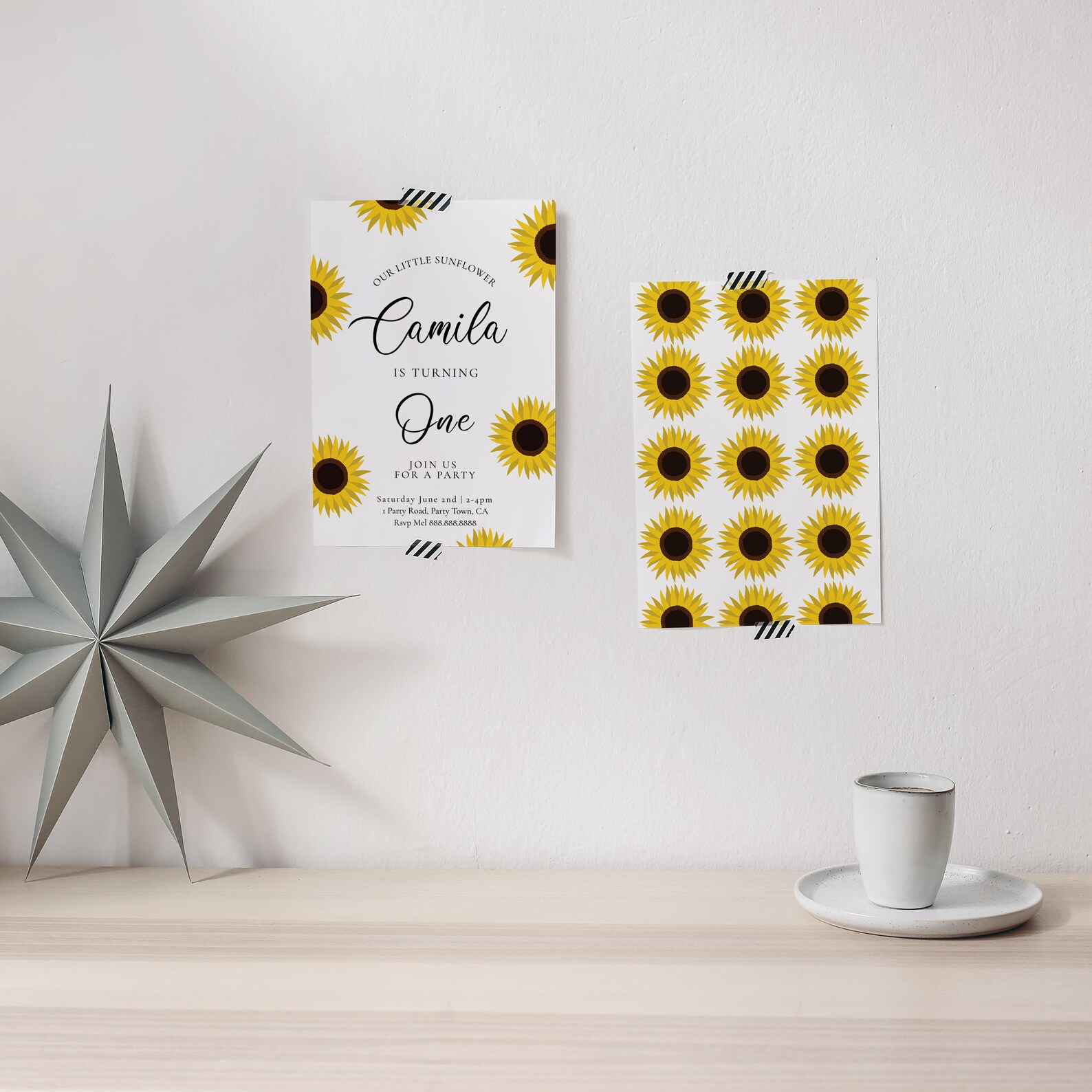 Sunflower Birthday Invitation-sunflower Birthday Party Invitation ...